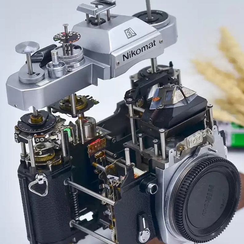 Disassembled 3D Mechanical Camera Deconstructed Art Decorative ...