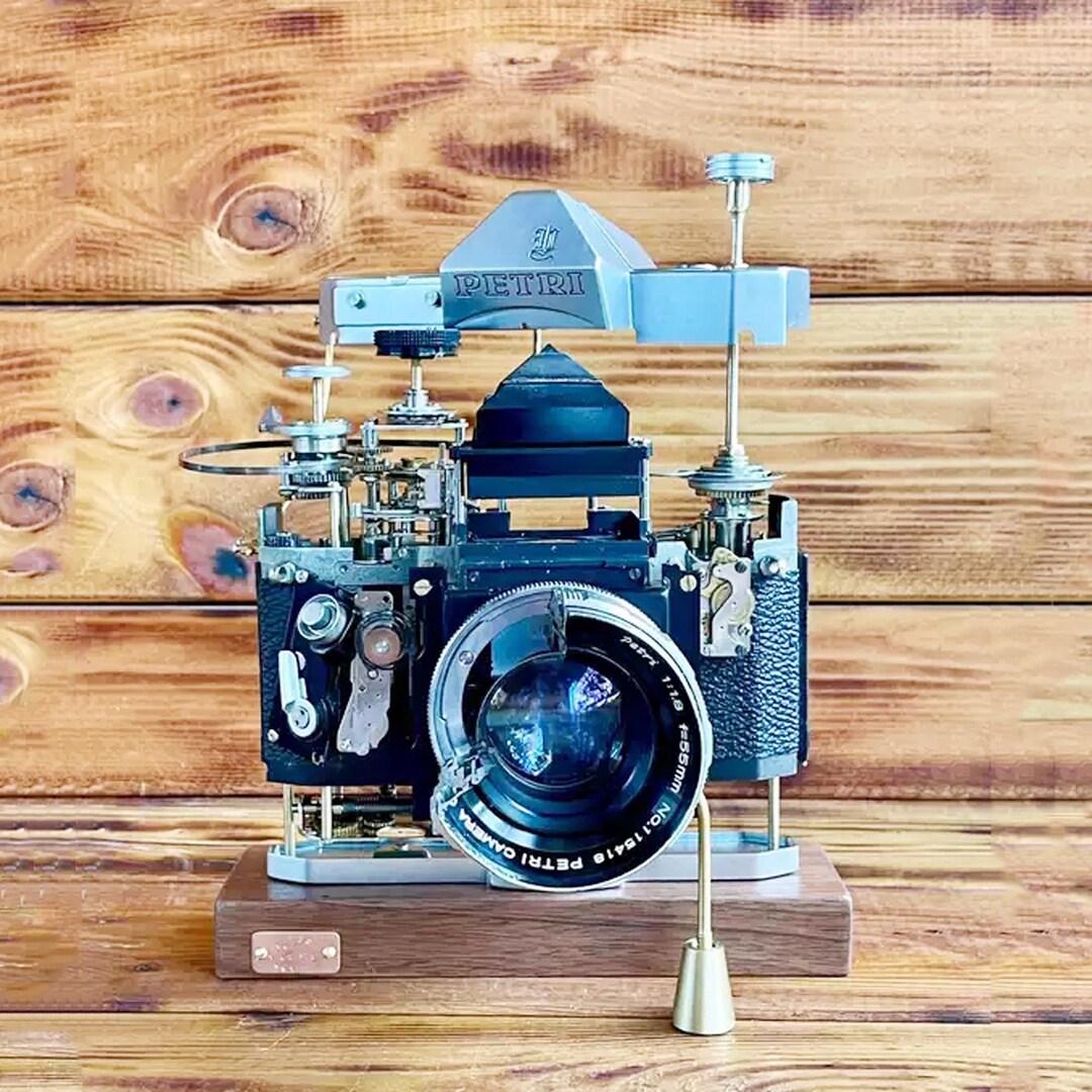 Disassembled 3D Mechanical Camera With Sectional Lens, Deconstructed ...