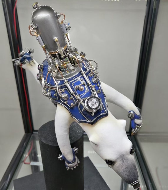 Mechanical Mutant 3D Polar Bear Sculpture Handmade Crafts | Etsy