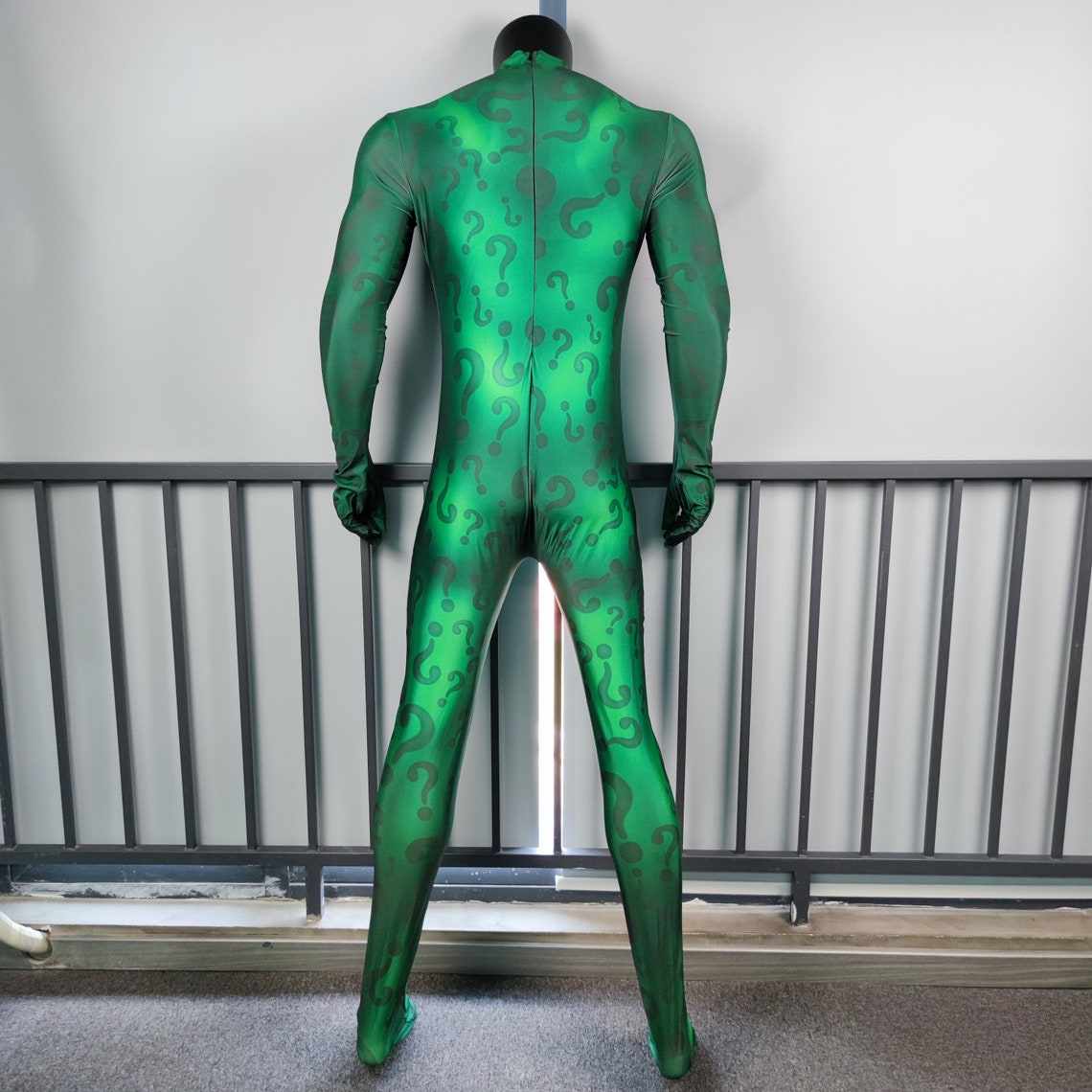 Batman The Riddler Costume Cosplay Suit Gotham Halloween | Etsy