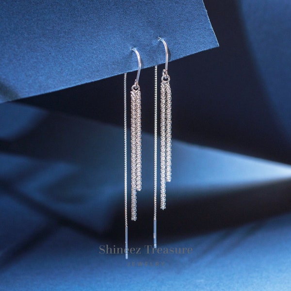 Threader Dangle Earrings - Etsy