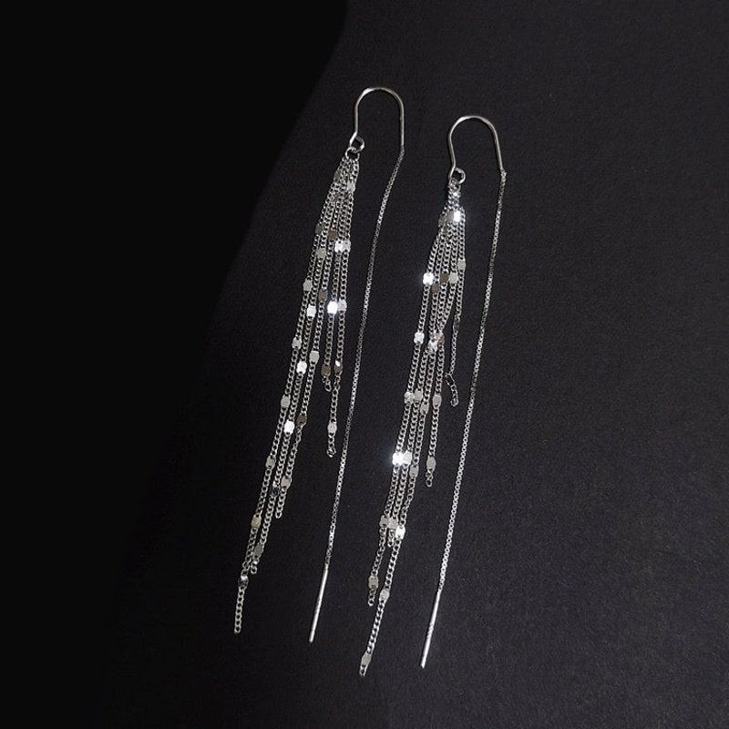 Threader Dangle Earrings - Etsy