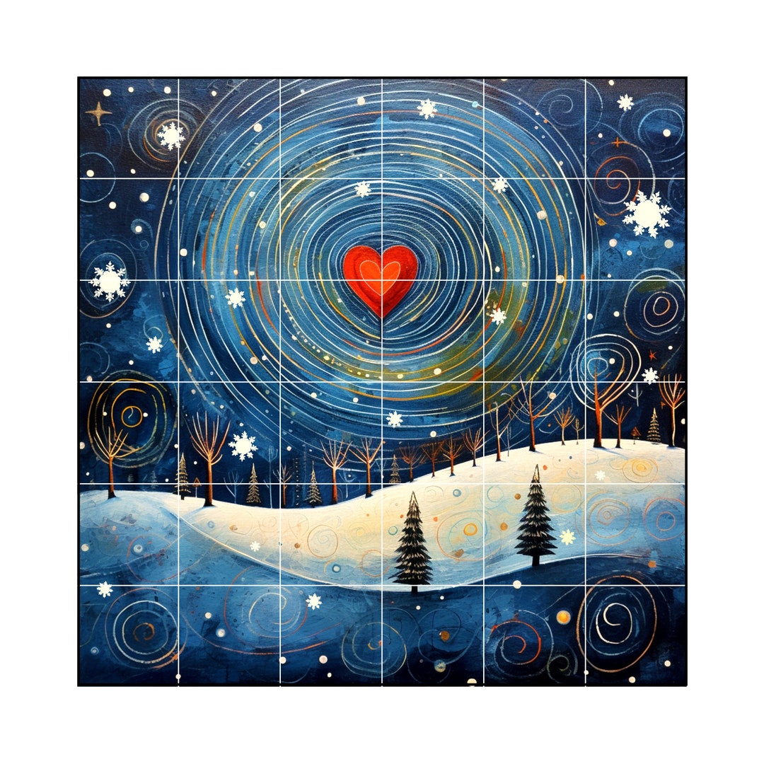 Christmas Card Design Digital Download Christmas Heart Card Design - Etsy