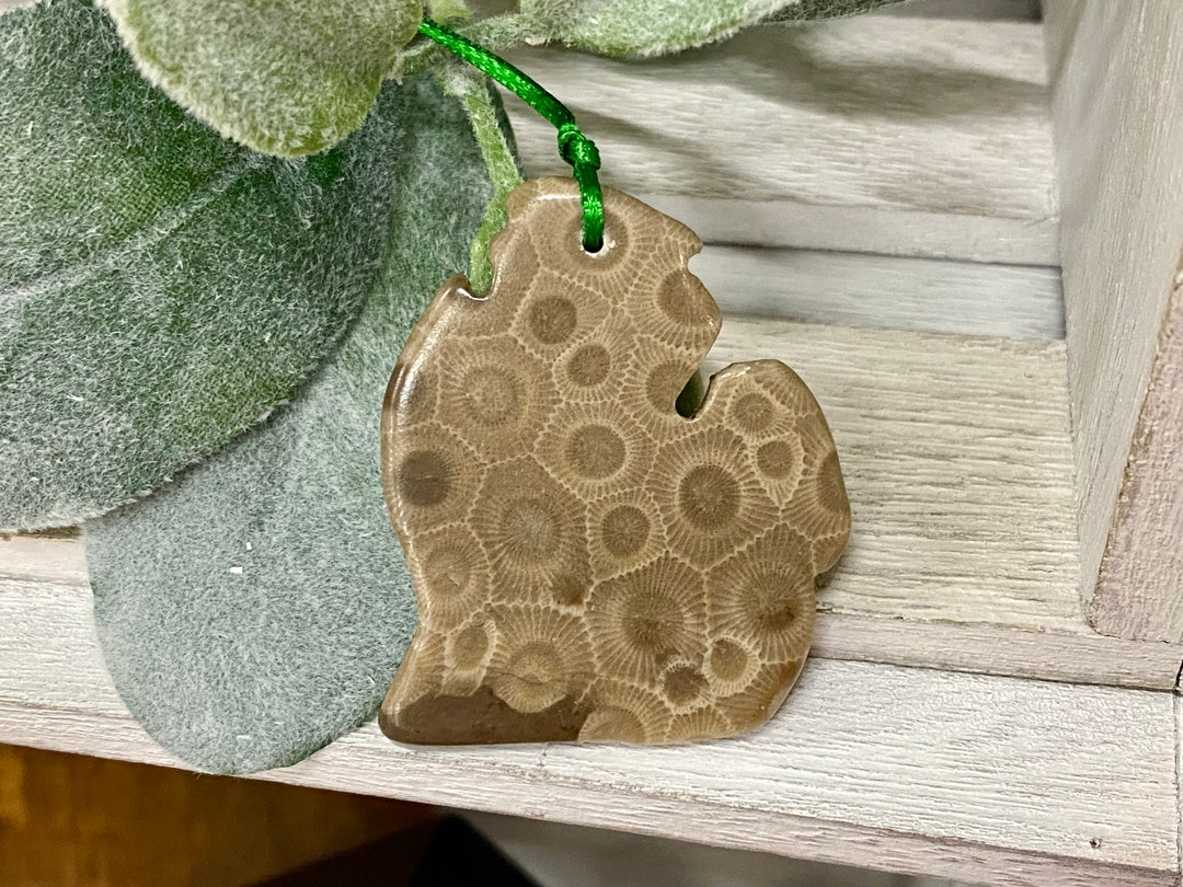 Michigan Petoskey Stone Christmas Tree Ornaments - Etsy