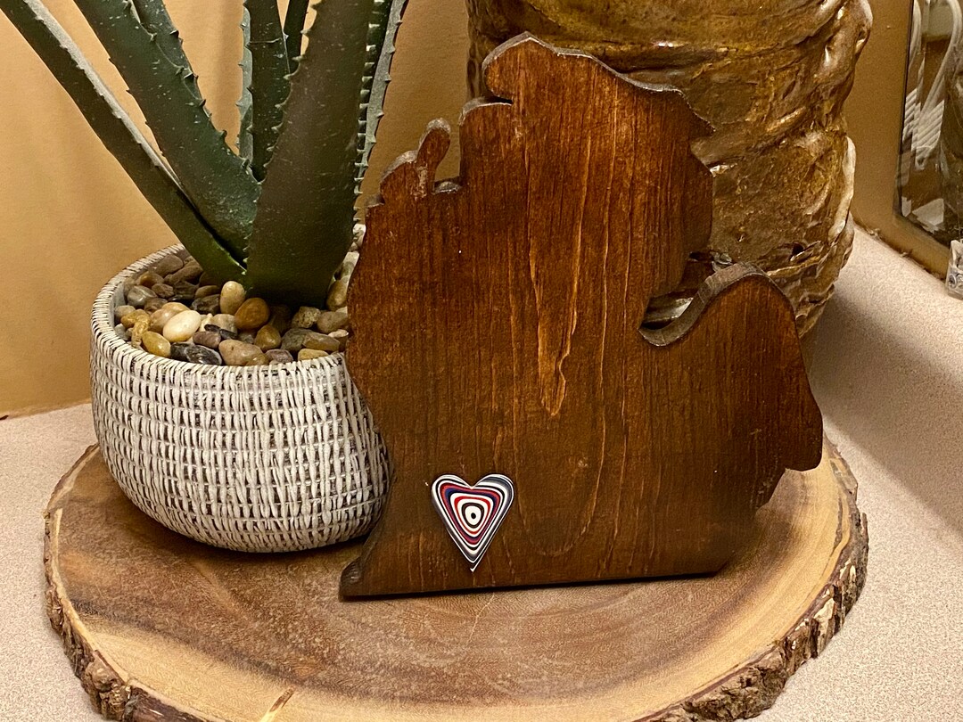 I Love Michigan Fordite Home Decor Wall Sign - Etsy