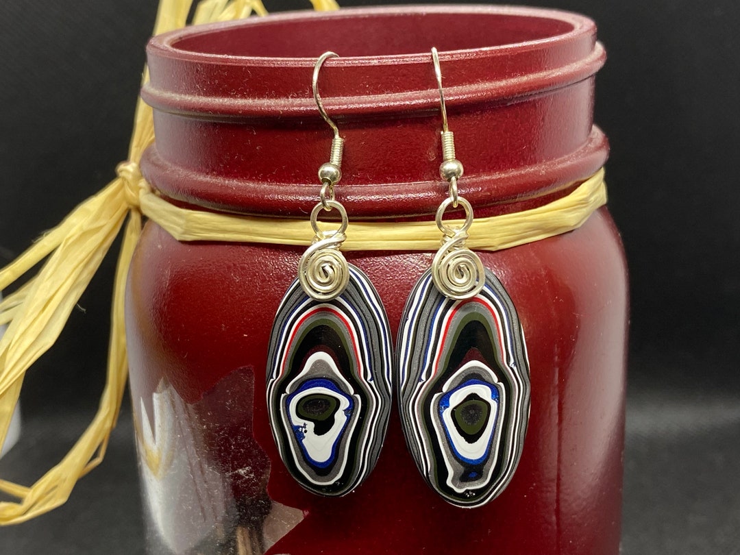 Jeep Wrangler Fordite Dangle Earrings - Etsy