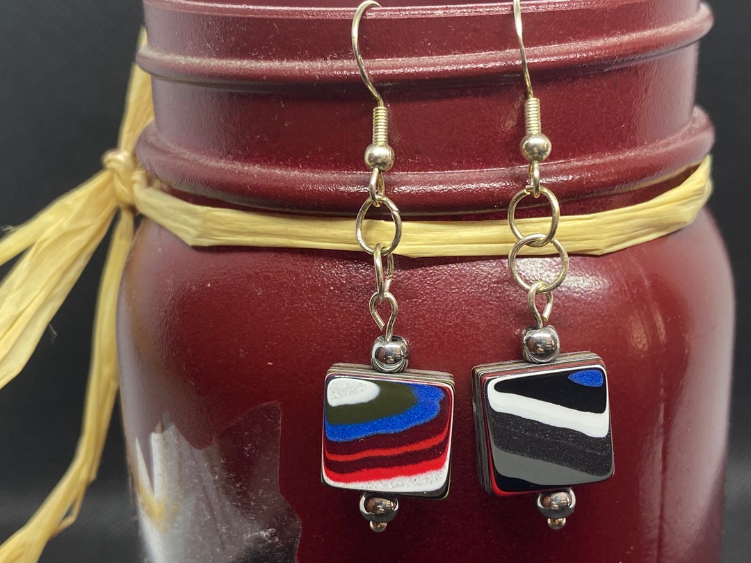 Jeep Wrangler Fordite Dangle Earrings - Etsy