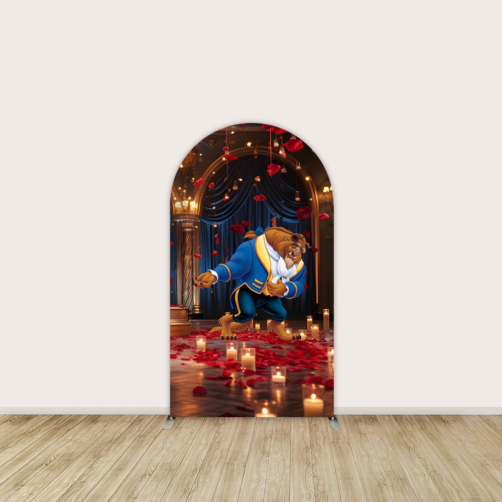 Cartoon Princess Beauty and Beast Birthday Party Decoration Arch ...