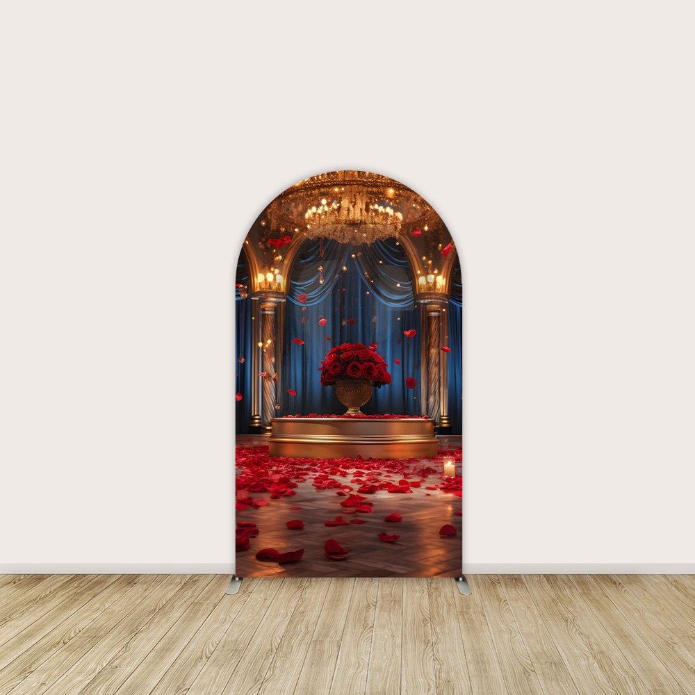 Princess Belle Birthday Arch Backdrop Cover, Beauty and the Beast Party ...