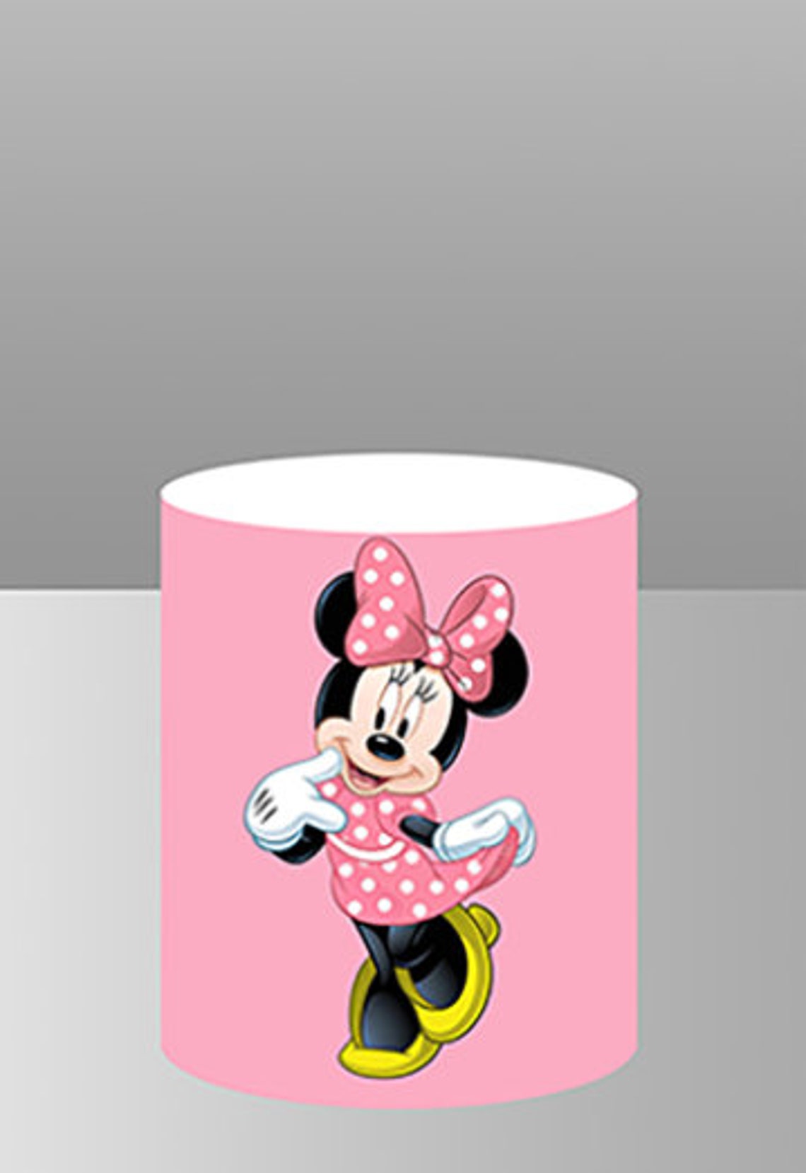 Pink Mickey Mouse Backdrop Cylinder Plinth Covers Elastic | Etsy