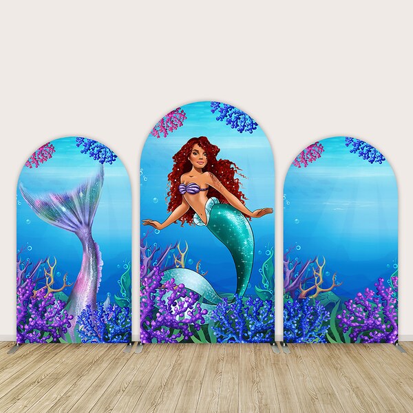 Little Mermaid Black Ariel Backdrop - Etsy