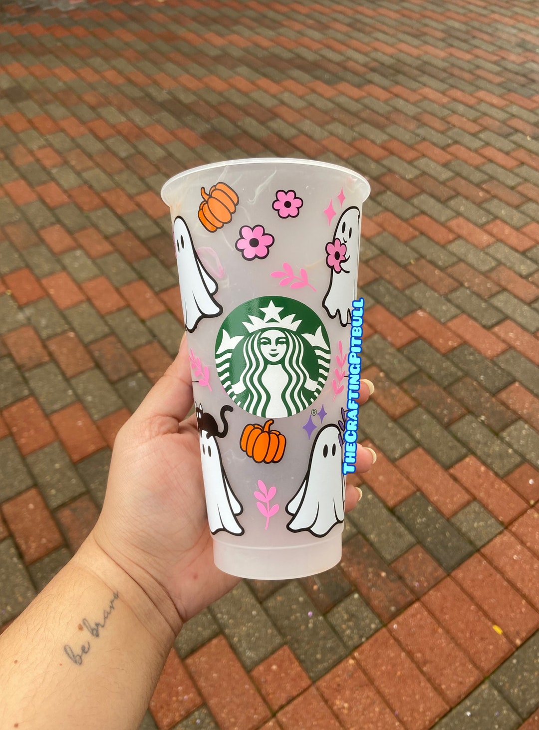 Floral Ghosts 24oz Cold Cup | Halloween Cold Cups | Spooky but Cute ...