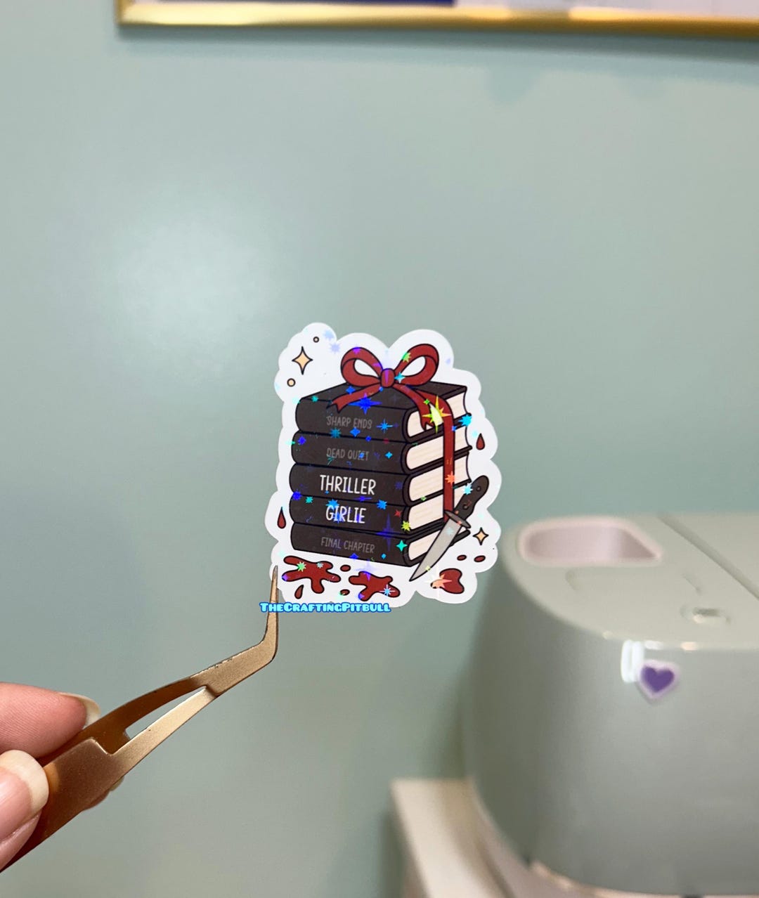 Thriller Book Trope Stack Sticker - Etsy