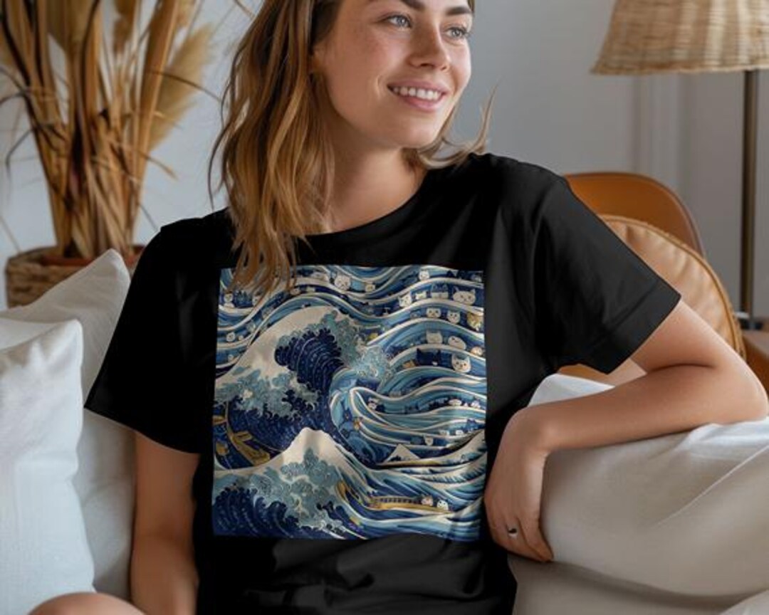 Blue Wave Cat for Kamala Bundle Png, Trendy Cat Wave Png Kamala Harris ...