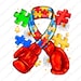 Autism Awareness With Boxing Gloves Png Sublimation Design Download ...