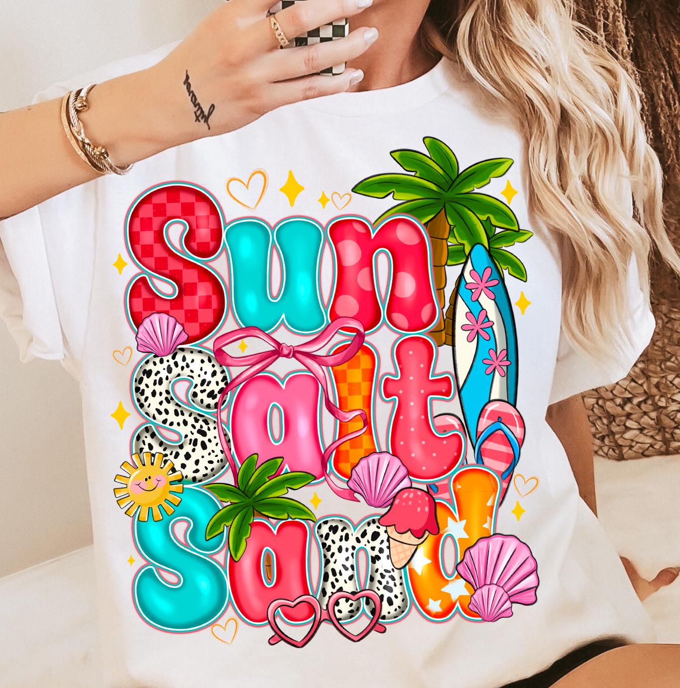 Retro Sun Salt Sand PNG, Summer Beach Vibes Design (digital Download ...