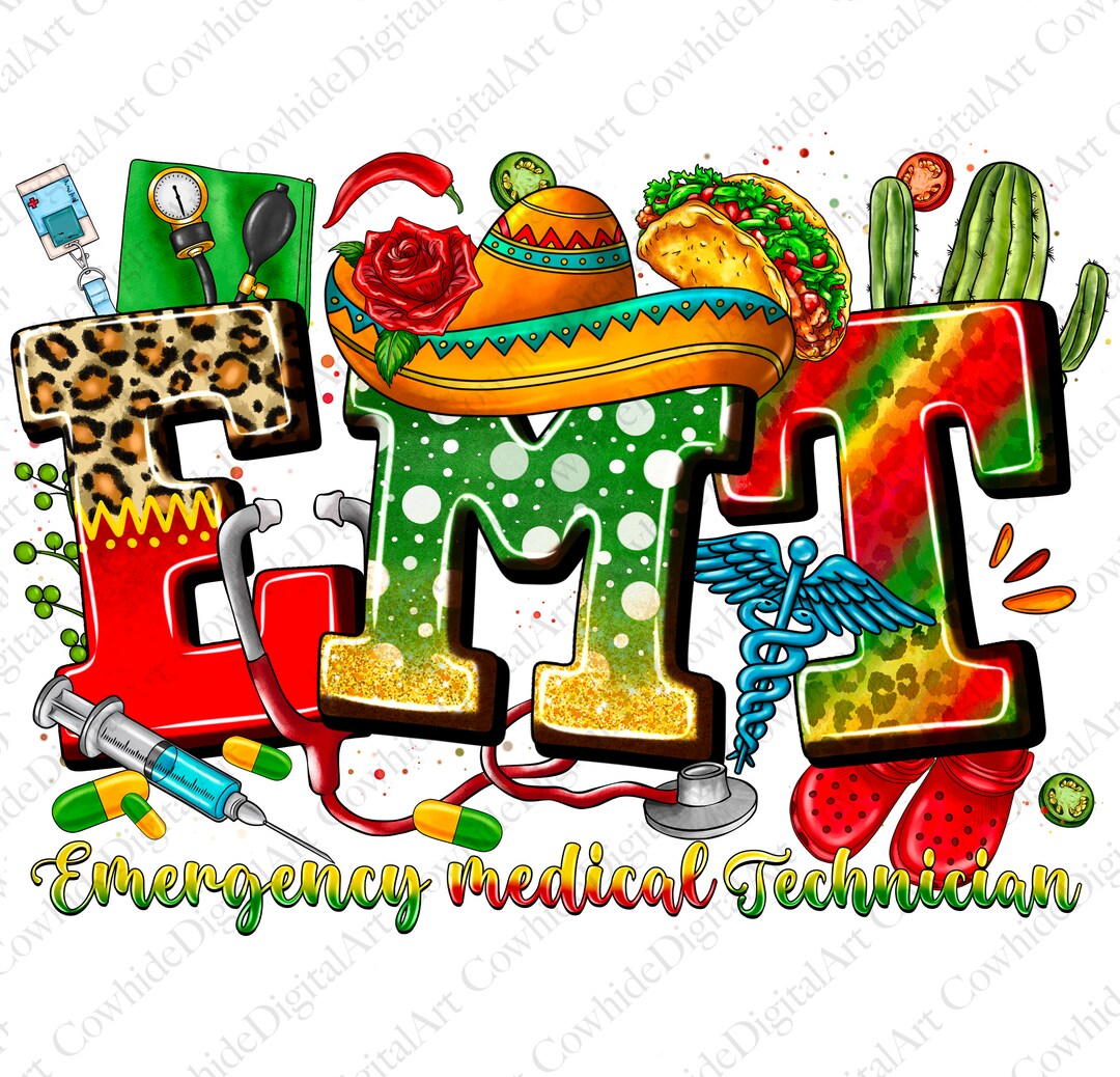 Cinco De Mayo EMT Png Sublimation Design Download, Emergency Medical ...