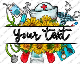 Custom Name Nurse Png Sublimation Design Download, Personalized Name ...