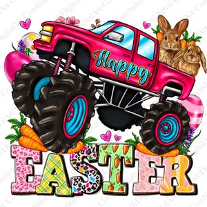 Easter Monster Truck Png Sublimation Design Download, Happy Easter Png ...