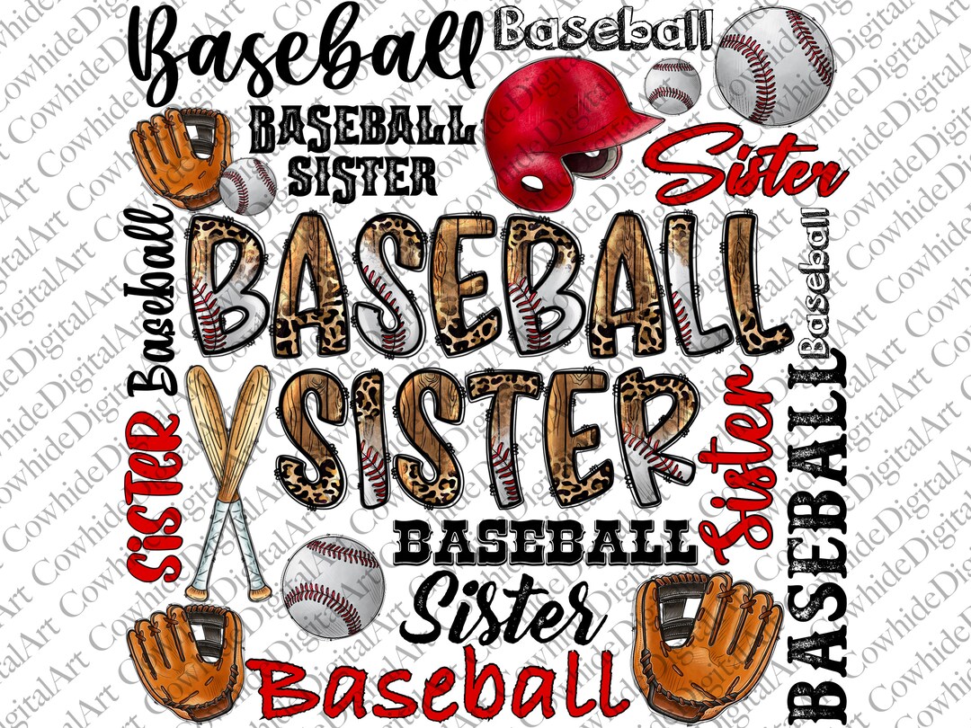 Baseball Sister,baseball Sister Png,baseball Sis,leopard Baseball ...