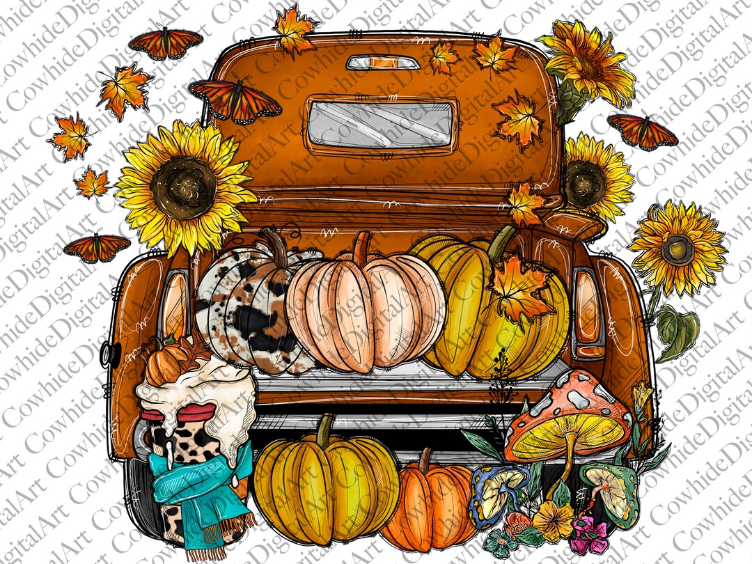 Pumpkin Spice Truck PNG, Pumpkin, Truck Png, Fall, Sunflower, Spice ...