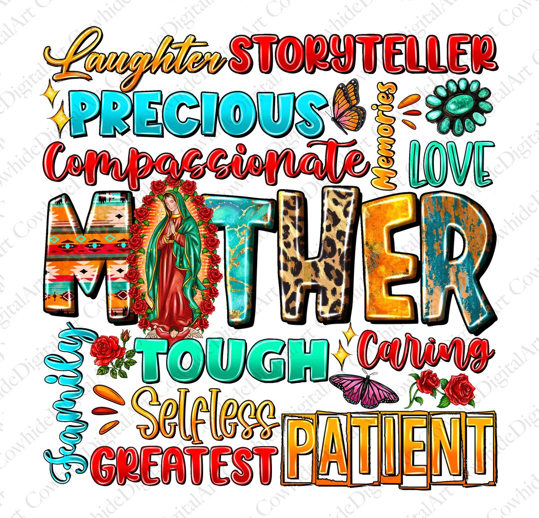 Ella Es Mamá Png, Retro Mother PNG, Blessed Mom Png, Spanish Mom, Mom ...