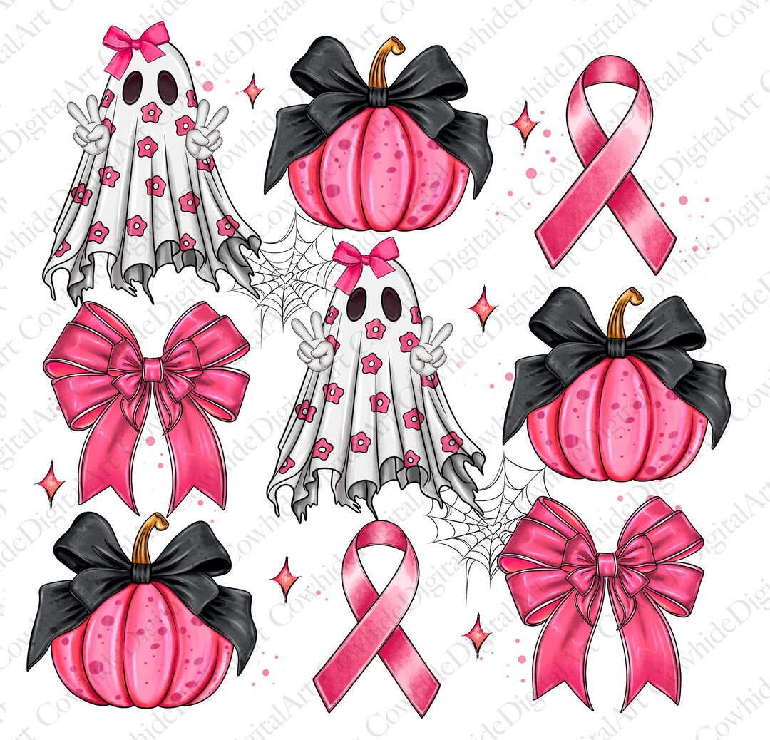 Coquette Pumpkin Breast Cancer Png, Breast Cancer PNG, Breast Cancer ...