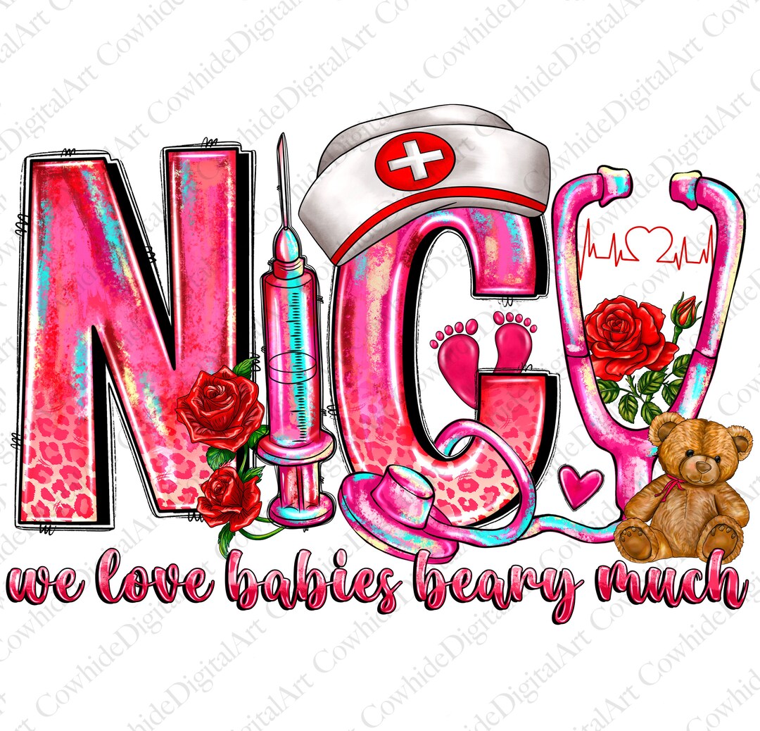 NICU Nurse Valentines Day Png, Neonatal Icu Png, Sublimation Design ...