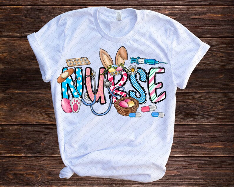 Easter Nurse Png Sublimation Design, Easter Bunny Png, Easter Png ...