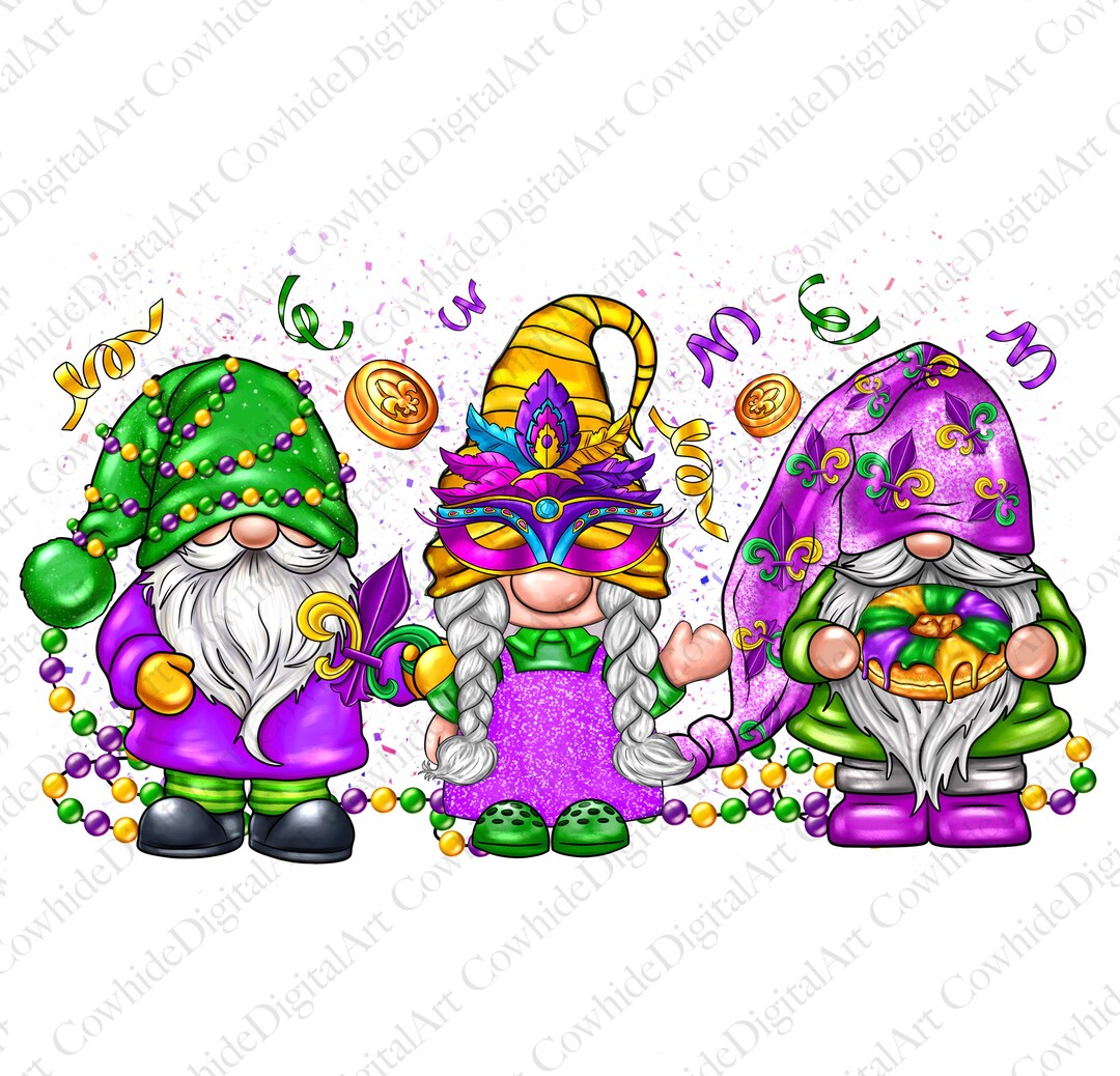 Mardi Gras Gnomes Png Sublimation Design,mardi Gras Png,mardi Gras ...