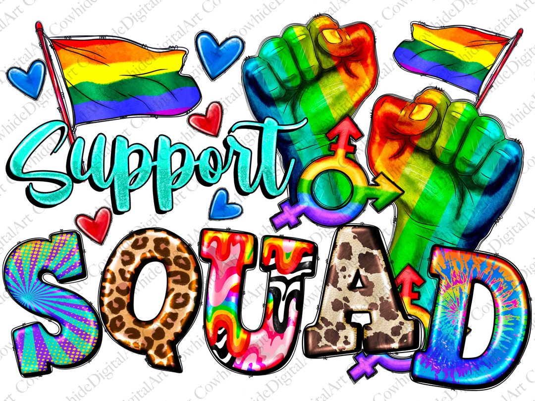 Support Squad Pride Png Sublimate Design Download, LGBTQ+ Png, Pride ...