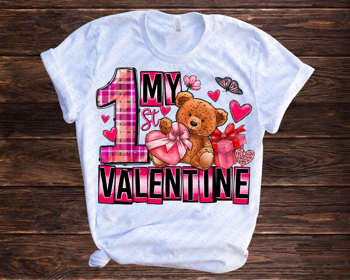 My First Valentine's Day Png Sublimation Design Download - Etsy