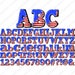 Patriotic Alphabet Bundle Png, 4th of July Alphabet Png, Doodle Letters ...