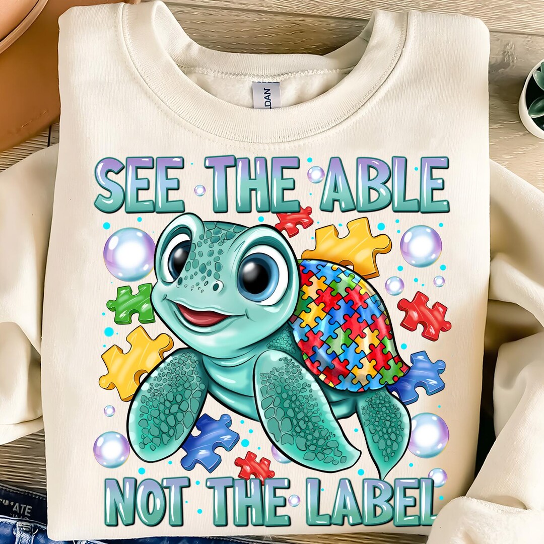 Autism Awareness Turtle PNG, Neurodiversity Sublimation Design (digital ...
