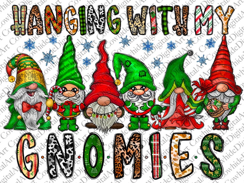 Hanging With My Gnomies Png Merry Christmas Png - Etsy
