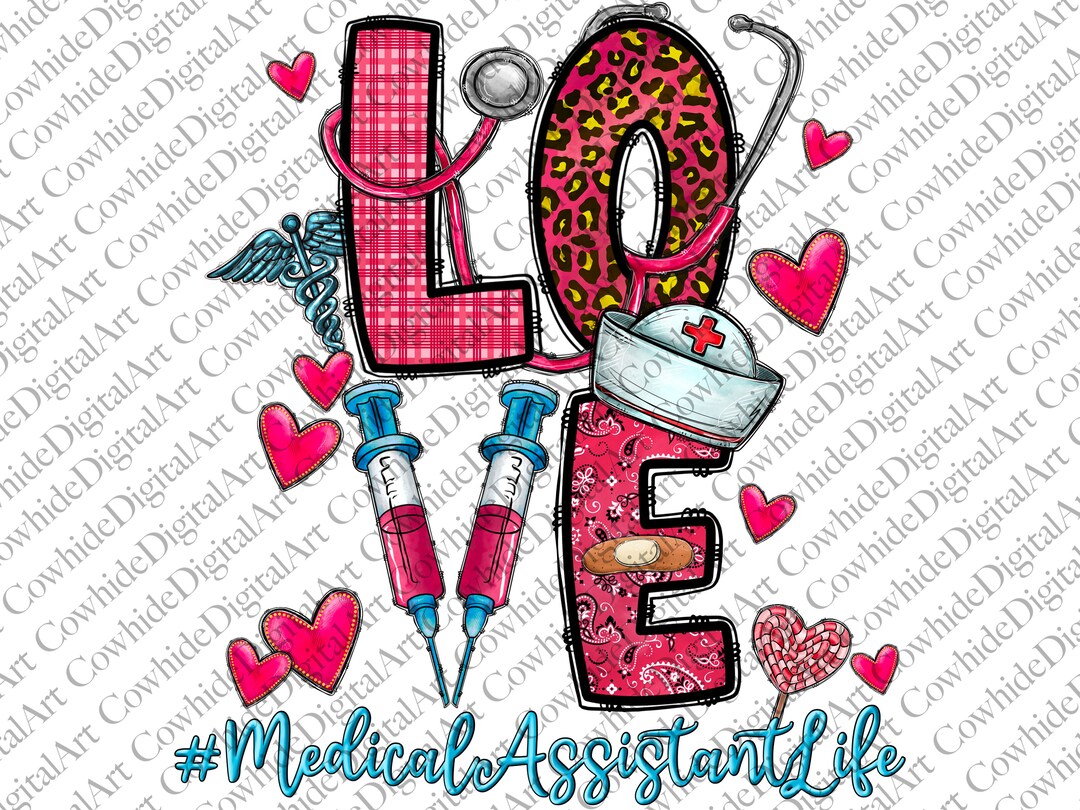 Love Stethoscope Heart Medical Assistant Png, Nurse Valentine's Png ...