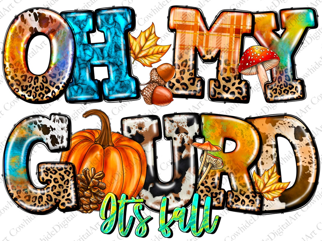 Oh My Gourd Fall PNG: Pumpkin Spice Sublimation Design (digital ...