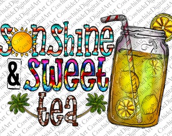 Sunshine and Sweet Tea Png I Love Summer Summer Design - Etsy