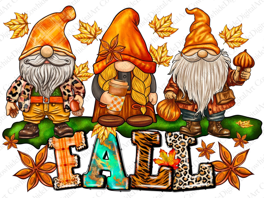 Fall Gnomes Png Sublimation Design Download, Autumn Png, Hello Fall Png ...