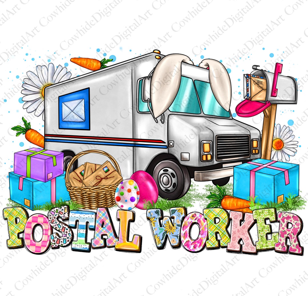 Postal Worker Easter Day Png Sublimation Design Download, Happy Easter ...