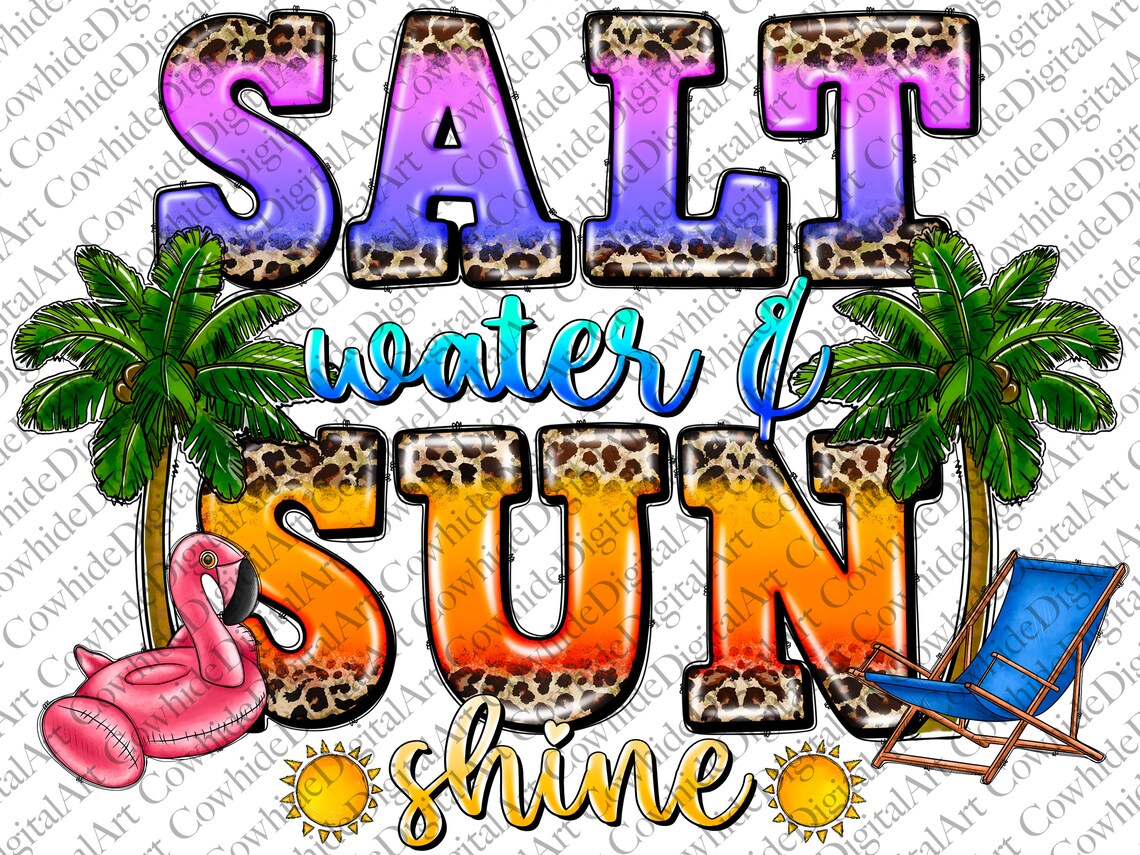 Salt Water & Sunshine Png Sublimation Design Download - Etsy