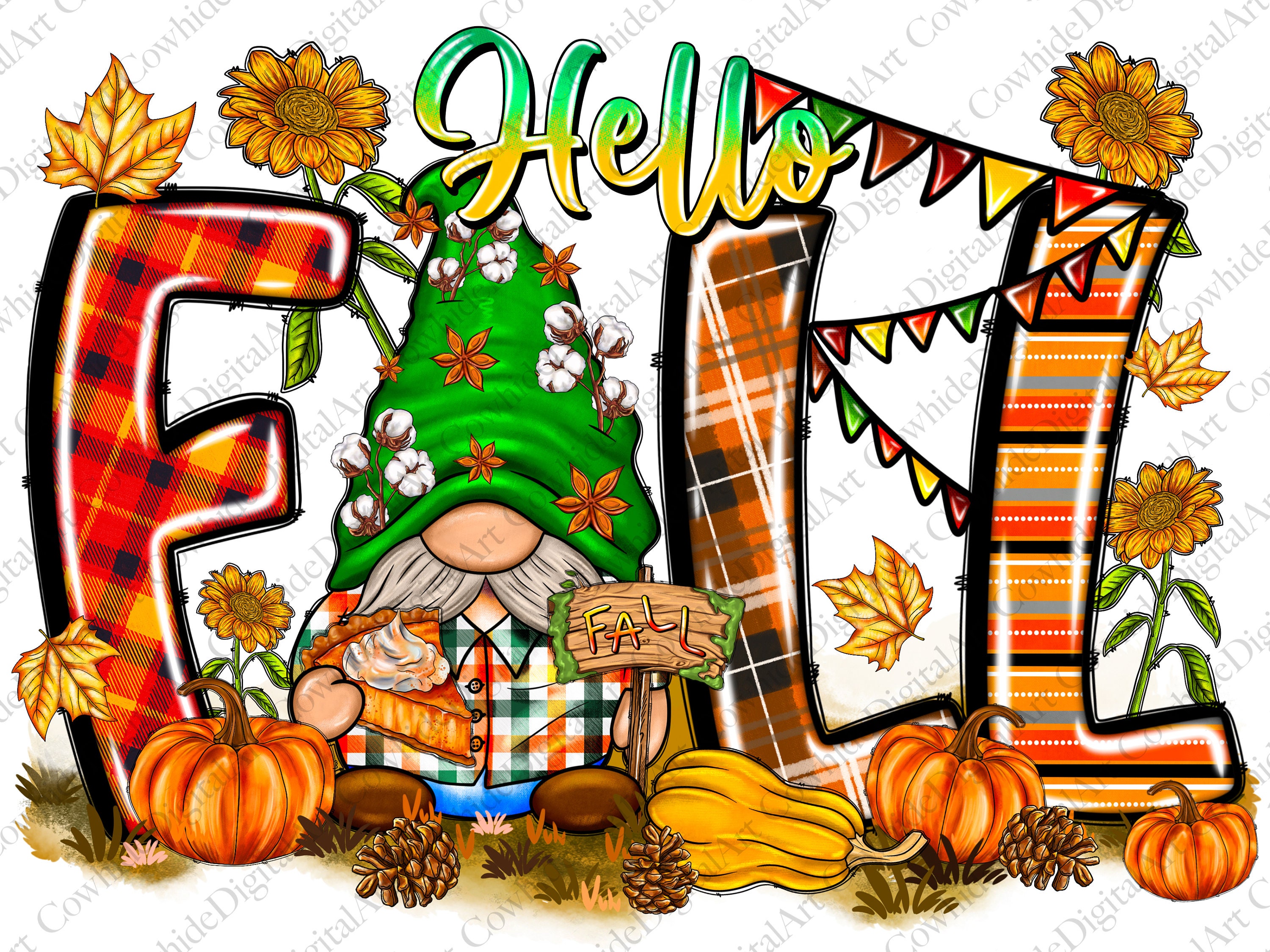 Hello Fall Gnome Png Sublimation Design, Fall Gnome Png, Autumn Gnome ...
