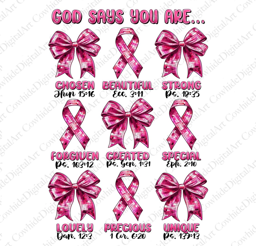 God Says I Am Breast Cancer Png, Christian Png, Breast Cancer Png, in ...