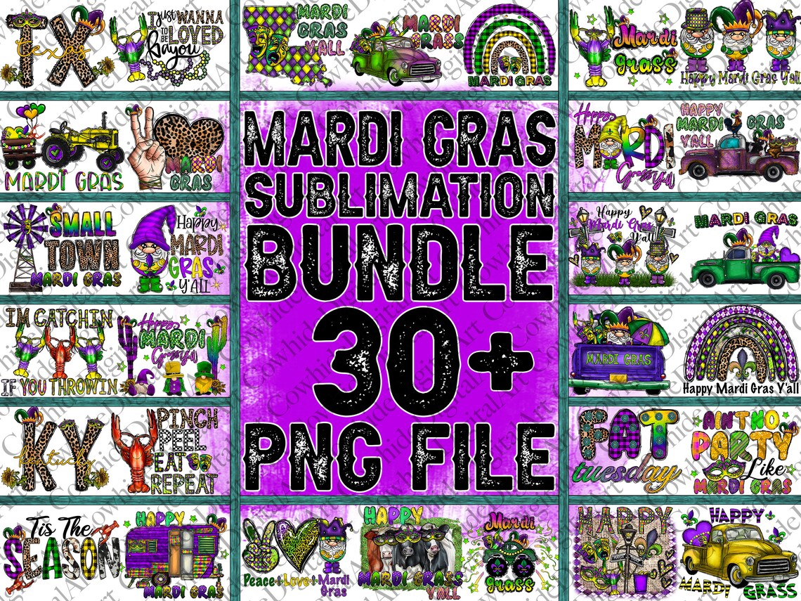 Mardi Gras Bundle Png Mardi Gras Carnival Png Mardi Gras - Etsy