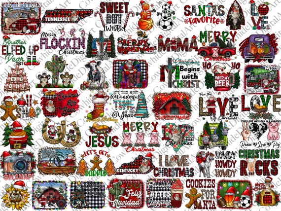 Christmas Bundle Png 50 PNG Bundle Png Merry Christmas Png - Etsy