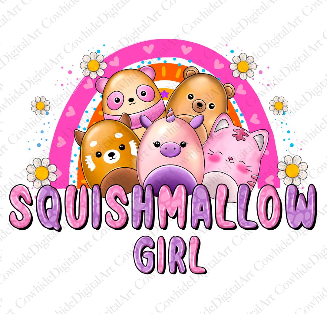 Squishmallow Girl PNG, INSTANT Download Squishy Birthday Girl ...