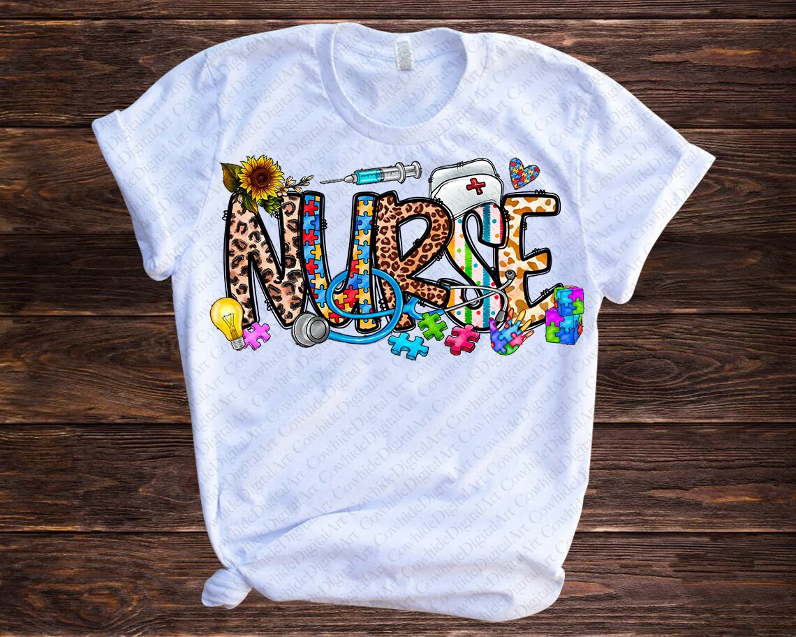 Autism Nurse Png Sublimation Design Downloadnurse Life Png - Etsy