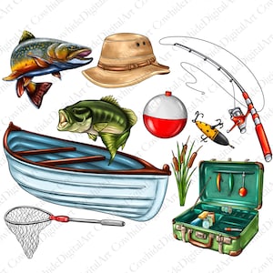 Fishing Doodle Alphabet Bundle PNG , Fishing PNG Letters, Numbers ...
