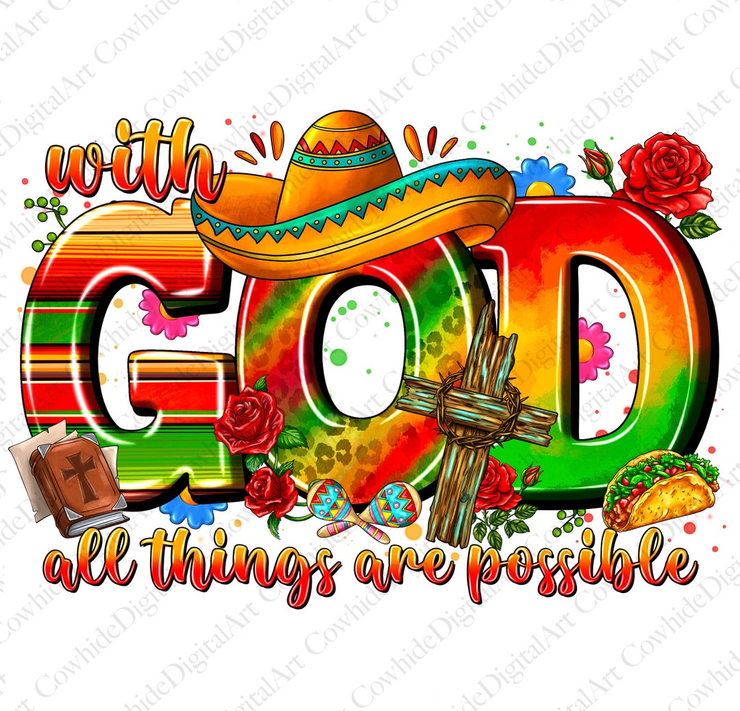 Christian Western God PNG: Sublimation Design Download - Etsy