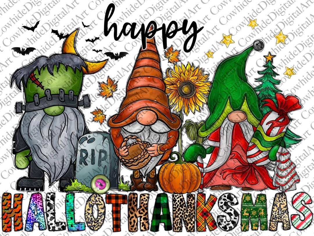 Happy Hallothanksmas PNG, Merry Christmas Happy Hallothanksmas Png ...